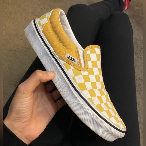 Vans | Shoes | Mustard Yellow Slip On Vans | Poshmark